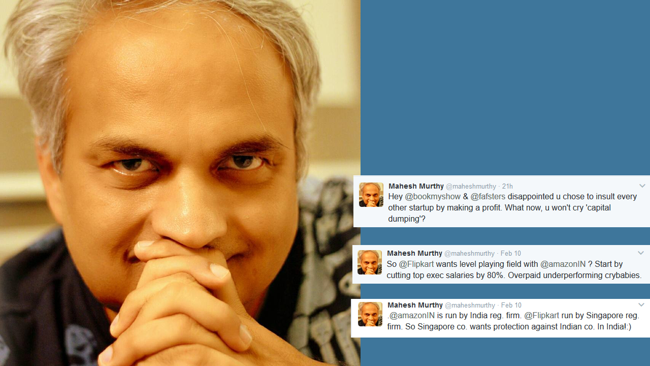 Mahesh Murthy "disappointed" with BookMyShow for "making profit"